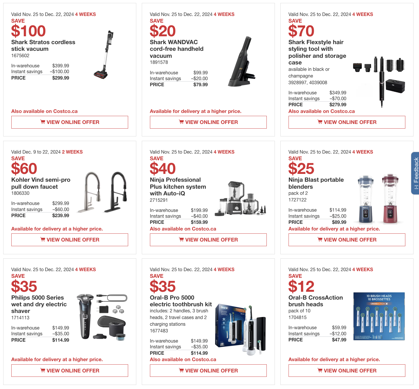 Costco Canada Coupons/Flyers Deals at All Costco Wholesale Warehouses in Canada, Until December ...